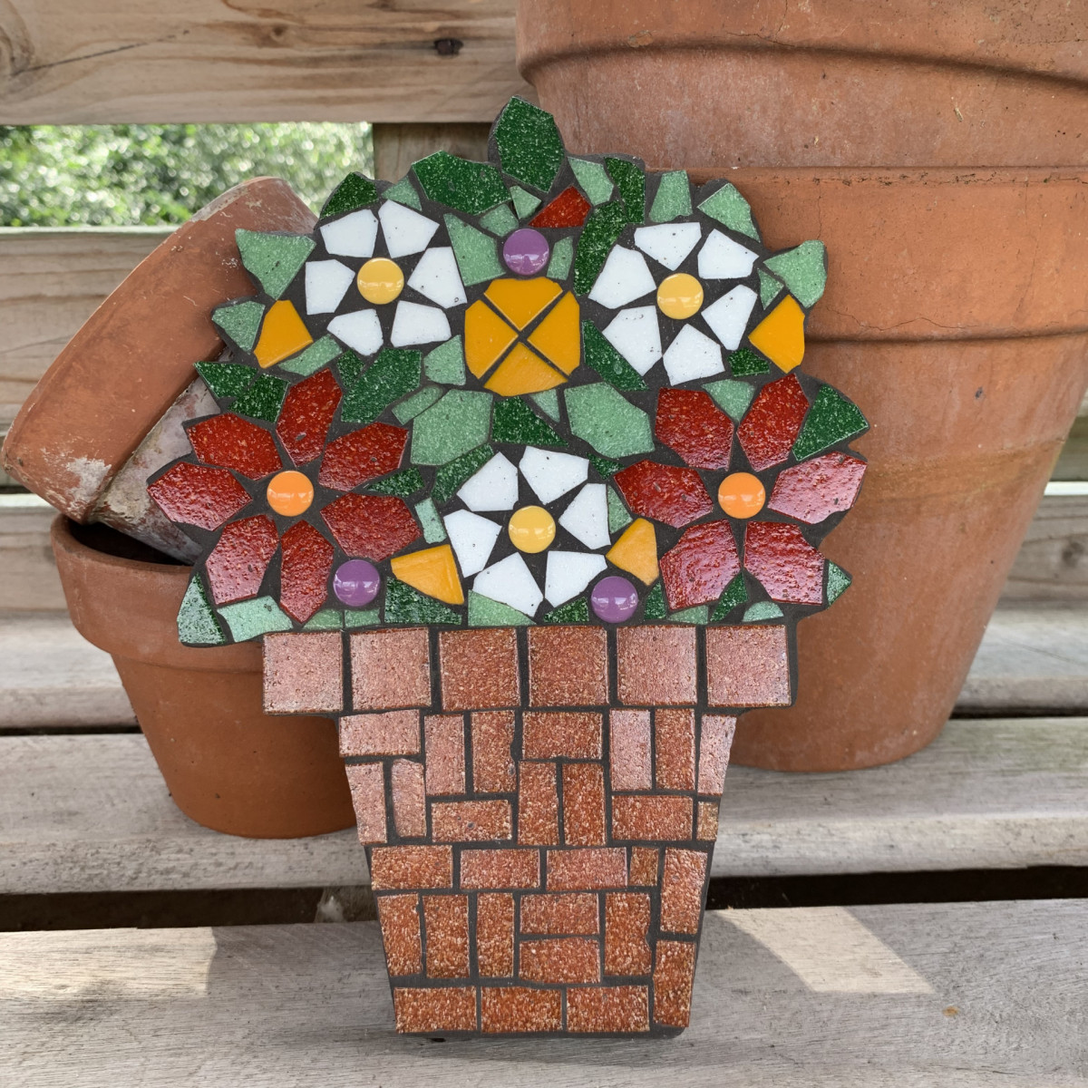 The Rachel Shilston Terracotta Mosaic Flower Pot Kit » Rachel Shilston